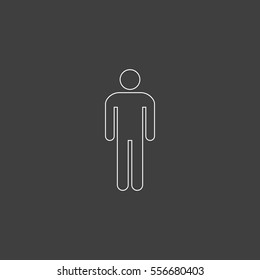Man Outline Vector Icon Contour Line Stock Vector (Royalty Free ...