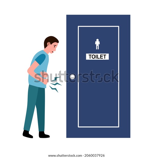Man Painful Urination Concept Vector Illustration Stock Vector (Royalty ...