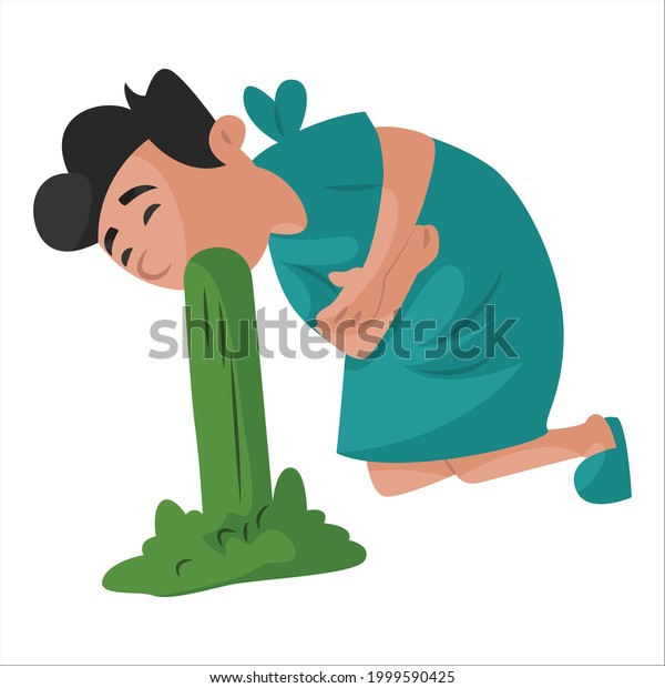 Man Patient Vomiting Vector Graphic Illustration Stock Vector (Royalty ...