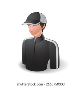Man People Icon White Background Stock Vector (Royalty Free) 2163750303 ...