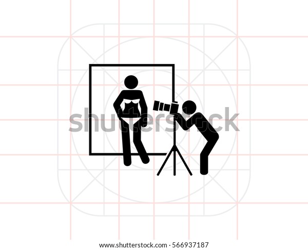 Man Photoshooting Model Icon Stock Vector (Royalty Free) 566937187 ...