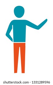 3d Man Figure Red No Green Stock Illustration 94718344