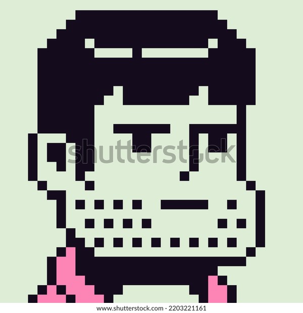 Man Pixel Art Style Character Avatar Stock Vector (Royalty Free ...