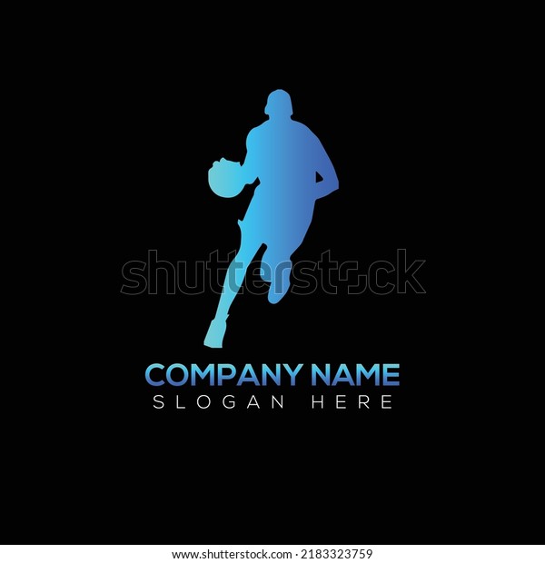 Man Play Basketball Logo Vector Illustration Stock Vector (Royalty Free ...