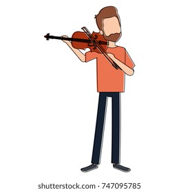 Man Playing Fiddle Character Stock Vector (Royalty Free) 747095785 ...