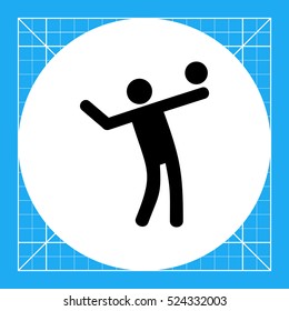 Man Playing Volleyball Icon Stock Vector (Royalty Free) 524332003 ...
