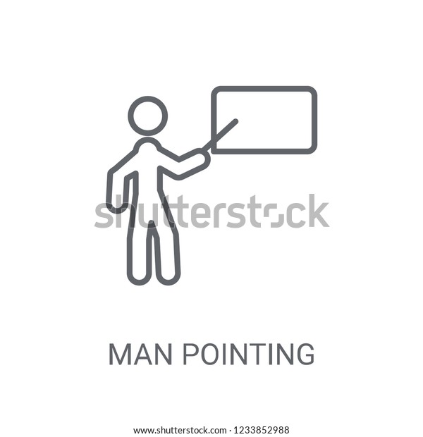 Man Pointing Icon Trendy Man Pointing Stock Vector (Royalty Free ...