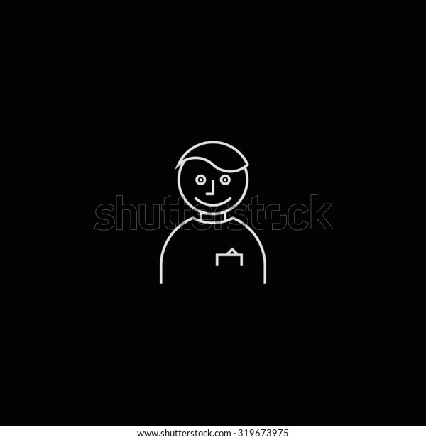 Man Portrait Icon Black Stock Vector (Royalty Free) 319673975 ...