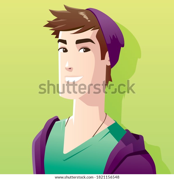 Man Portrait People Bust Illustration Cartoon Stock Vector (Royalty ...