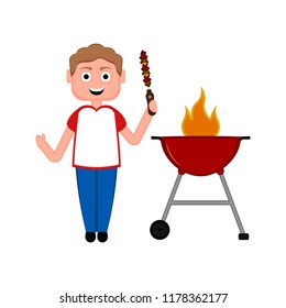 Stick Figure Grilling Meat: เวกเตอร์สต็อก (ปลอดค่าลิขสิทธิ์) 501519262 ...