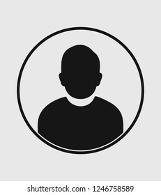 Man Profile Icon Circle Shape On Stock Vector (Royalty Free) 1246758589 ...