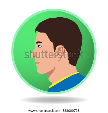 Man Profile Icon Face Seen Side Stock Vector (Royalty Free) 388000738 ...