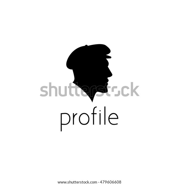 Man Profile Logo Graphic Design Concept Stock Vector (Royalty Free ...