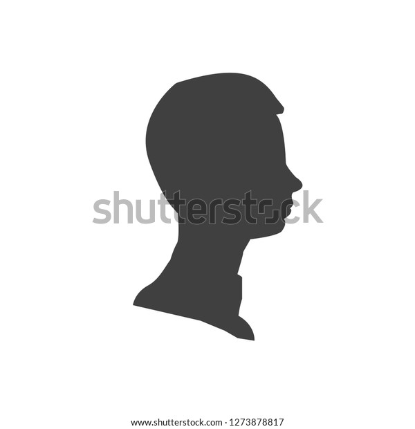 Man Profile Silhouette Vector Illustration Man: เวกเตอร์สต็อก (ปลอดค่า ...