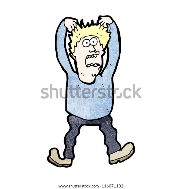 Man Pulling Out Hair Cartoon Stock Vector (Royalty Free) 116071102