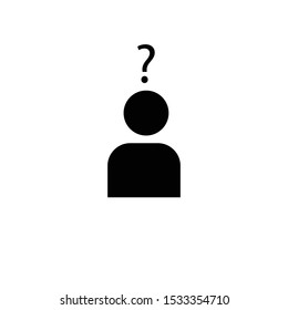 Person Shaped Vector Icon Question Mark Stock Vector (Royalty Free ...