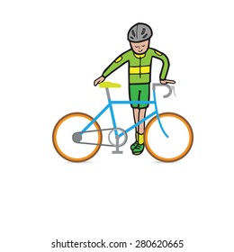 Man Racing Bicycle Cartoon Vector Stock Vector (Royalty Free) 280620665 ...