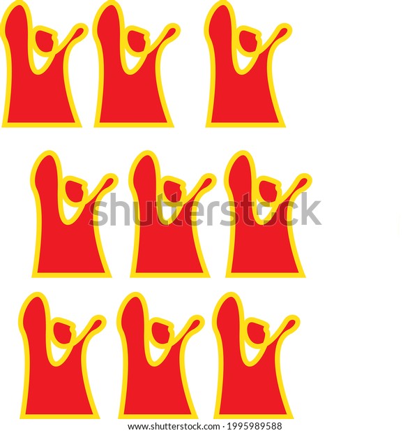 Man Raising Hand Abstract Art Illustrations Stock Vector (Royalty Free ...