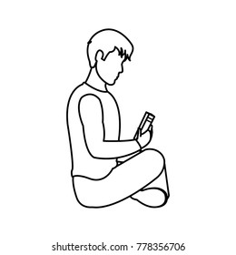 Man Reading Design Stock Vector (Royalty Free) 779708692