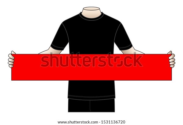 Man Red Square Paper Sign Vector: เวกเตอร์สต็อก (ปลอดค่าลิขสิทธิ์ ...