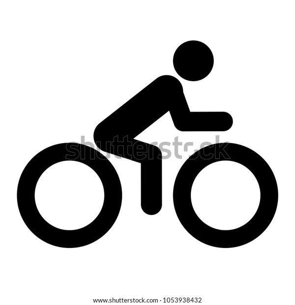 Man Riding Bike Icon Vector Illustration Stock Vector (Royalty Free ...