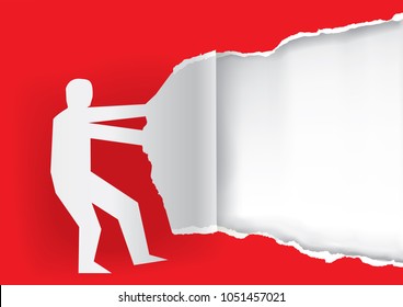 Graduation Torn Paper Background Illustration Paper Stock Vector ...