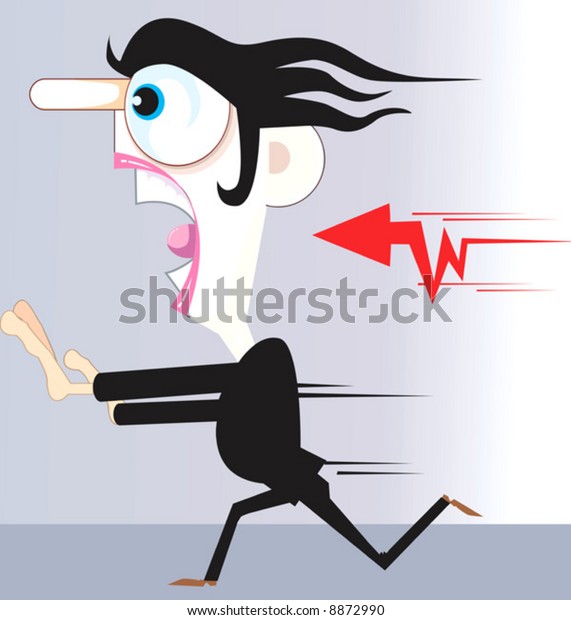 Man Running Away Symbol Arrow Stock Vector (Royalty Free) 8872990 ...