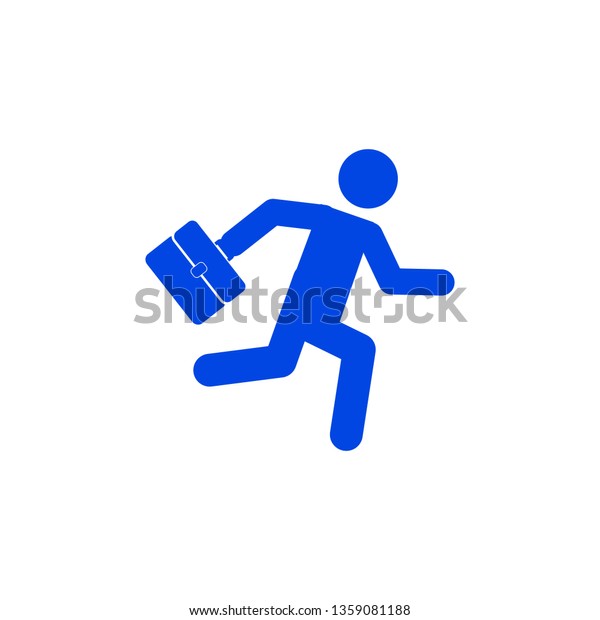 Man Running Late Icon Stock Vector (Royalty Free) 1359081188 | Shutterstock