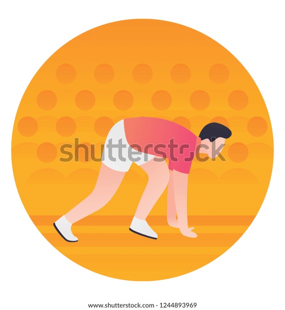 Man Running Pose Notifying Sprinting Icon: เวกเตอร์สต็อก (ปลอดค่า ...