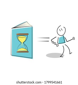 Man Running Time Stock Vector (Royalty Free) 1799541661 | Shutterstock