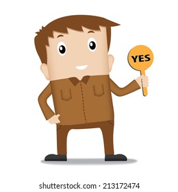 Man Say Yes Stock Vector (Royalty Free) 213172474 | Shutterstock