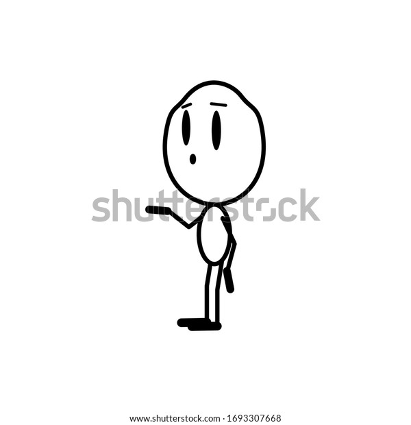 Man Saying Something Cartoon Character Vector Stock Vector (Royalty ...