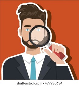 Man Search Icon Stock Vector (Royalty Free) 477930523