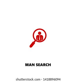 Man Search Icon Man Search Vector Stock Vector (Royalty Free ...
