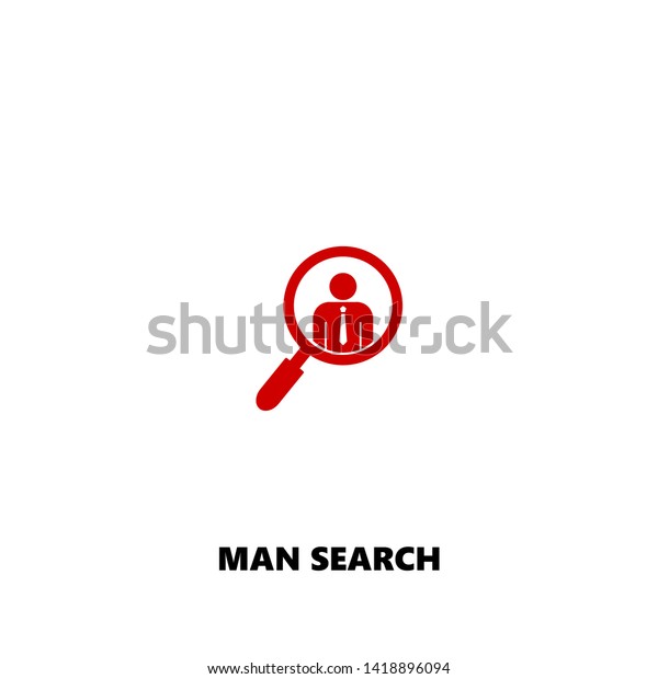 Man Search Icon Man Search Vector Stock Vector (Royalty Free ...