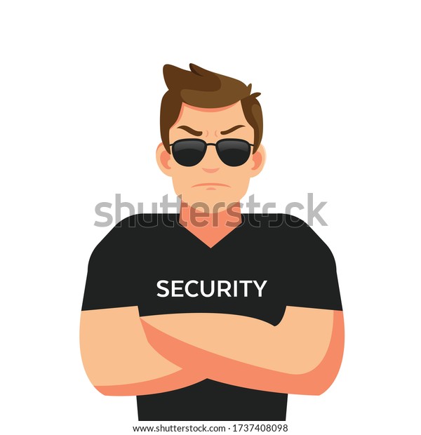 Man Security Guard Night Club Security Stock Vector (Royalty Free ...