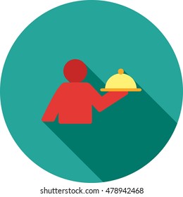 Man Serving Food Stock Vector (Royalty Free) 478942468 | Shutterstock