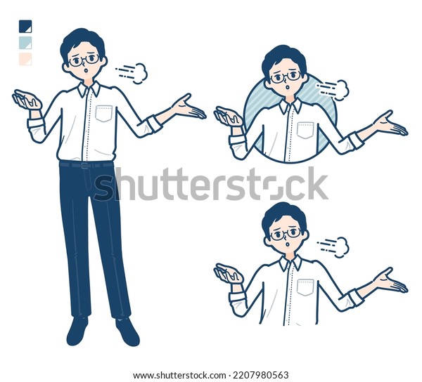 Man Shirt Discouraged Imagesits Vector Art Stock Vector (Royalty Free ...