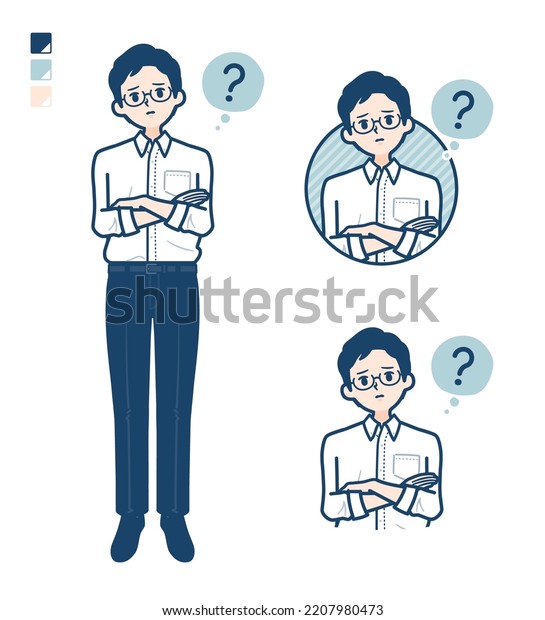Man Shirt Question Imagesits Vector Art Stock Vector (Royalty Free ...