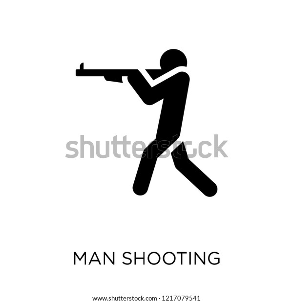 Man Shooting Icon Man Shooting Symbol: vector de stock (libre de ...