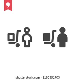 Man Moving Box Icon Stock Vector (Royalty Free) 597917336 | Shutterstock