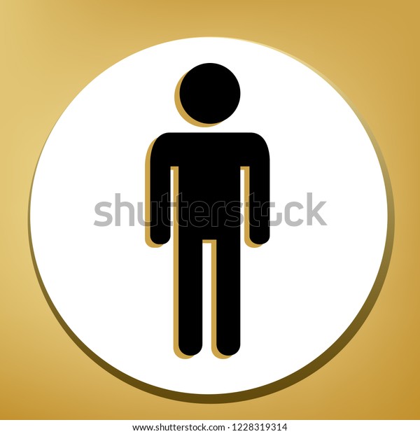Man Sign Illustration Vector Black Icon Stock Vector (Royalty Free ...