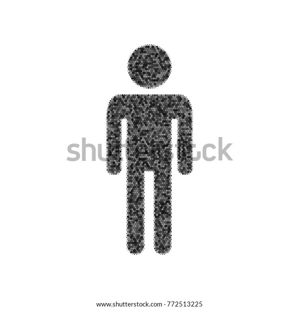 Man Sign Illustration Vector Black Icon: vector de stock (libre de ...