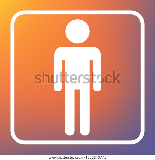 Man Sign Illustration Vector White Icon Stock Vector (Royalty Free ...