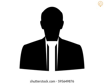 Man Silhouette User Icon Vector Illustration Stock Vector (Royalty Free ...