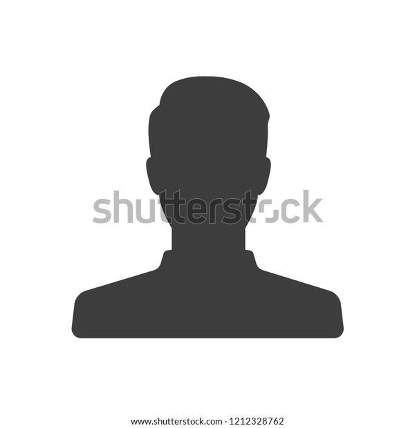 Man Silhouette Vector Icon Front View Stock Vector (Royalty Free ...