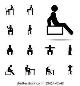 Man Sit Icon Man Sitting On Stock Vector (Royalty Free) 1341470549 ...