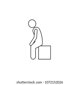 Man Sitting On Box Icon Element Stock Vector (Royalty Free) 1072152026 ...