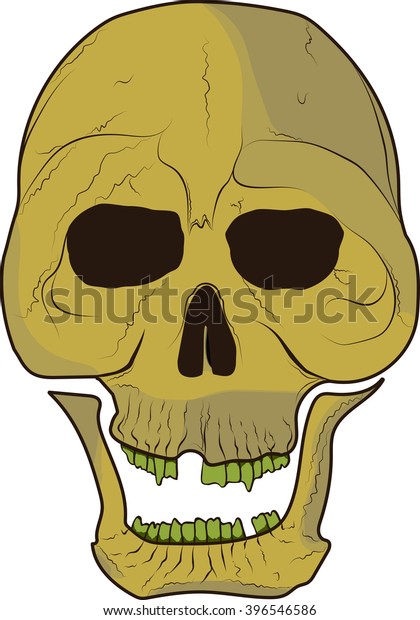 Man Skull Isolated On White Background Stock Vector (Royalty Free ...