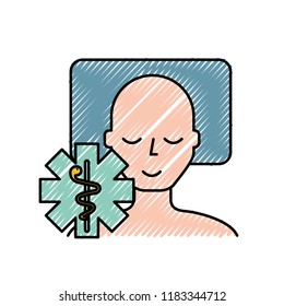 Man Sleeping On Bed Caduceus Medical Stock Vector (Royalty Free ...